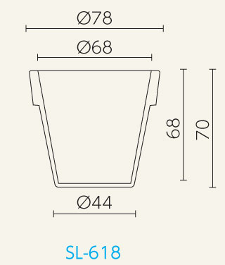 イタリア製プランター ボルダート・リスチオ78 Bordato Liscio SL-618